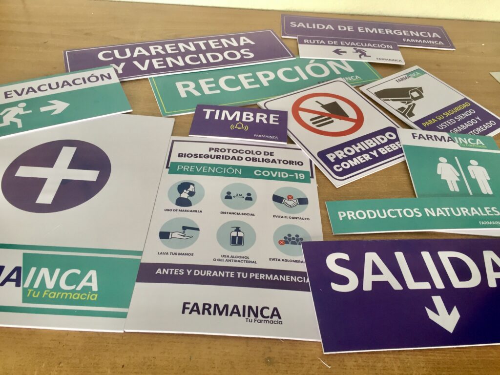 SEÑALETICA CONVECIONAL – CINTRA PVC Y VINIL IMPRESO – Upec Design